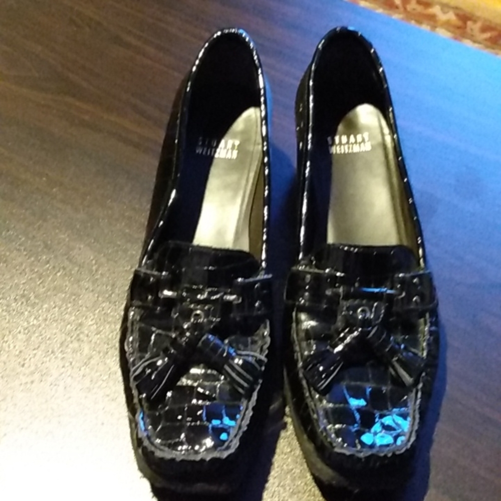 Stuart Weissman Beautiful Pat And Leather Wedge Heal … - Gem